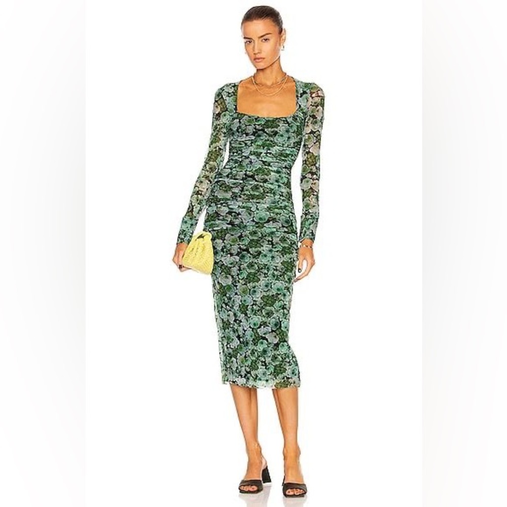 Ganni Floral Midi Dress - Gem